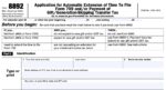 IRS Form 8892 Instructions - Gift Tax Return Extension