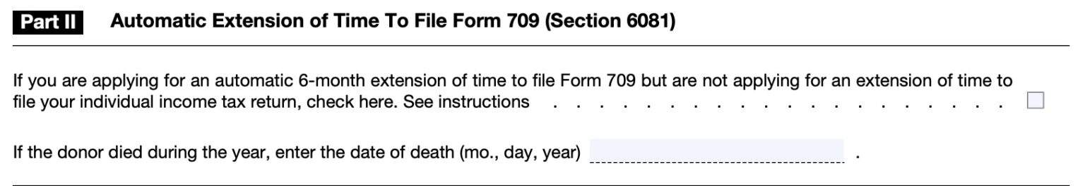 IRS Form 8892 Instructions - Gift Tax Return Extension