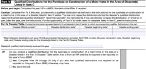 IRS Form 8915-F Instructions - Qualified Disaster Distributions