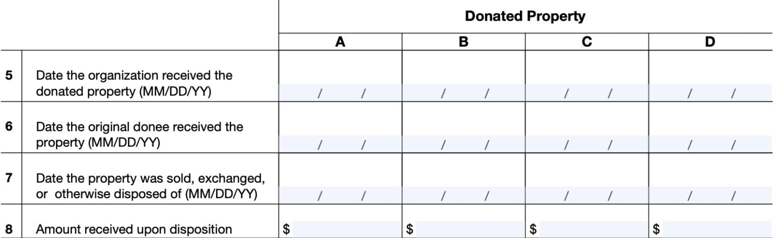 IRS Form 8282 Instructions - Donee Information Return
