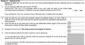 IRS Form 8854 Instructions