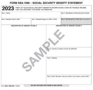 Form SSA-1099 Instructions - Social Security Benefits