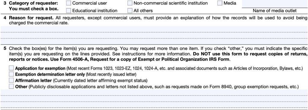 IRS Form 4506-B Instructions - Exempt Organization IRS Letters