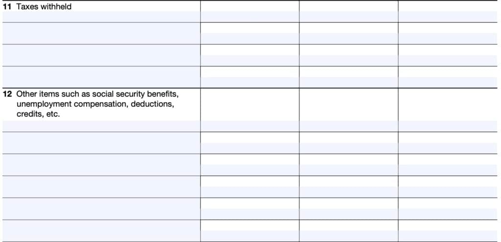 IRS Form 8958 Instructions - Community Property Allocation