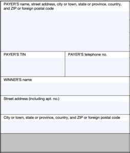 IRS Form W-2G Instructions - Certain Gambling Winnings