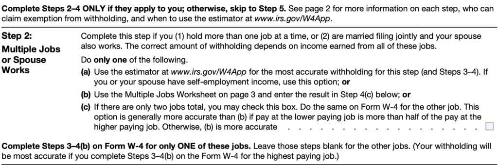 IRS Form W-4 Instructions - Employee's Withholding Certificate