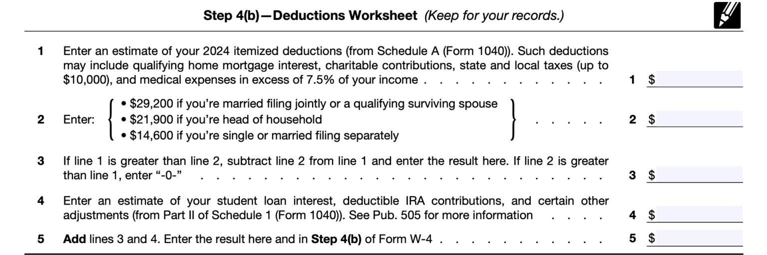 IRS Form W-4 Instructions - Employee's Withholding Certificate
