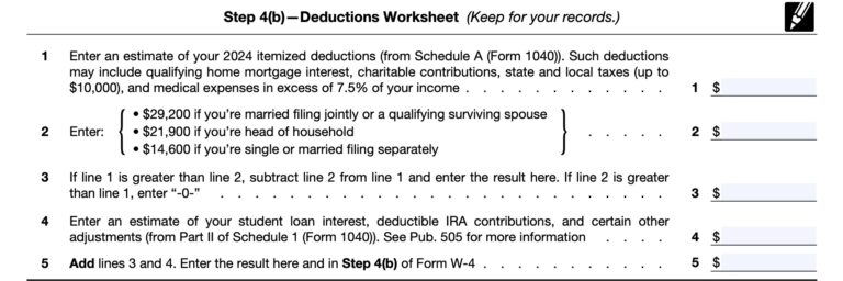 IRS Form W-4 Instructions - Employee's Withholding Certificate