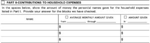 Form SSA 8011-F3 Instructions: Household Expenses