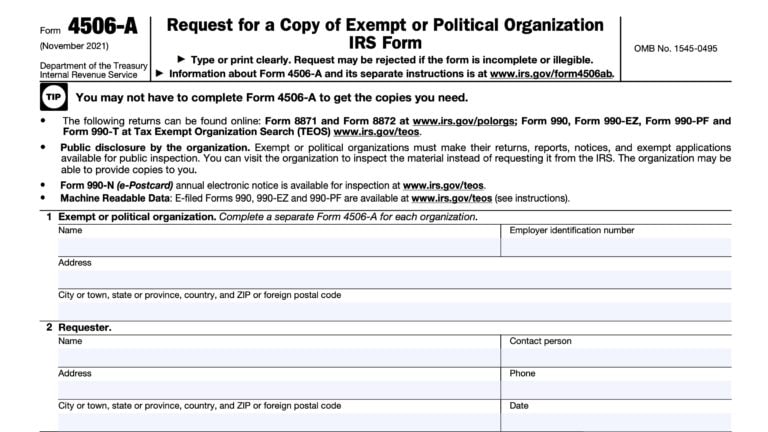 IRS Form 8718 Instructions - User Fees for Non-Profits