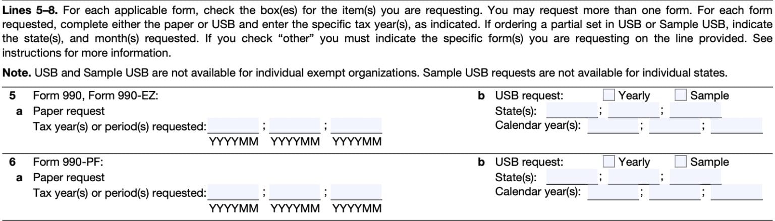 IRS Form 4506-A Instructions - Exempt Organization Tax Records