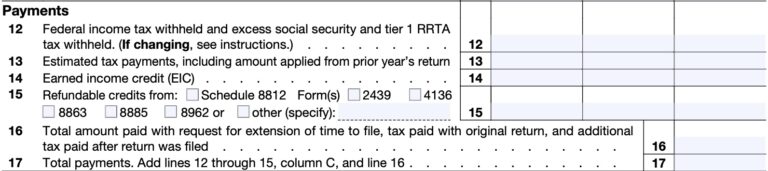 IRS Form 1040-X Instructions - Amended Tax Return