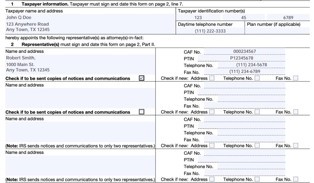 IRS Form 2848 Instructions - IRS Power of Attorney Form