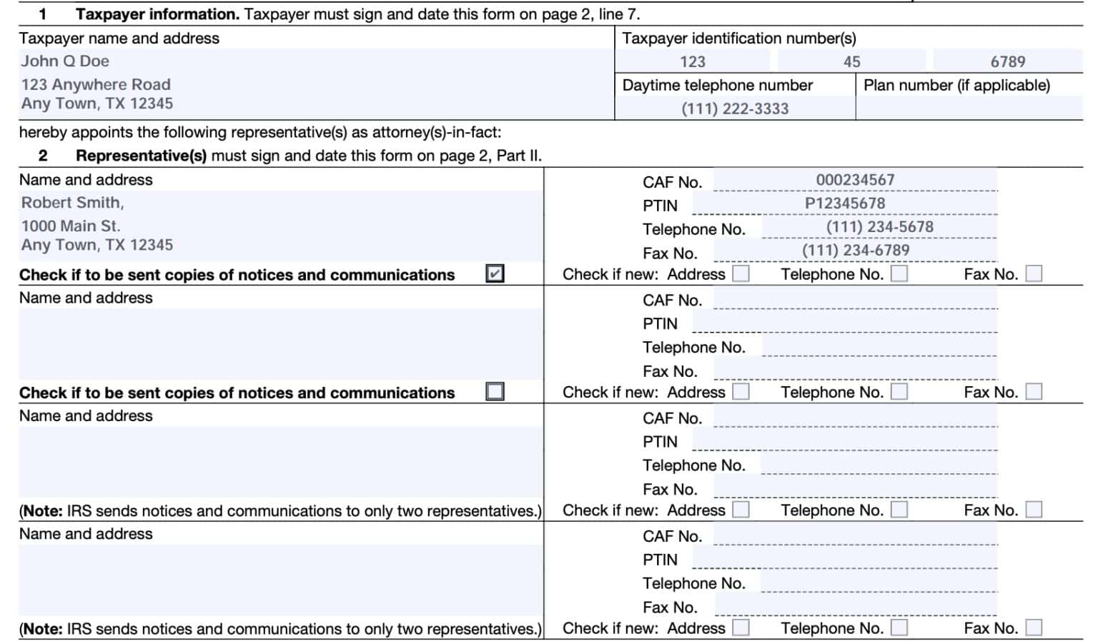 IRS Form 2848 Instructions - IRS Power of Attorney Form