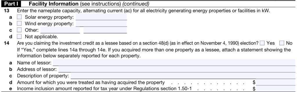IRS Form 3468 Instructions - Investment Credit