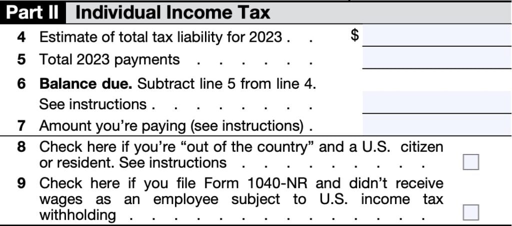 IRS Form 4868 Instructions - Individual Tax Return Extension
