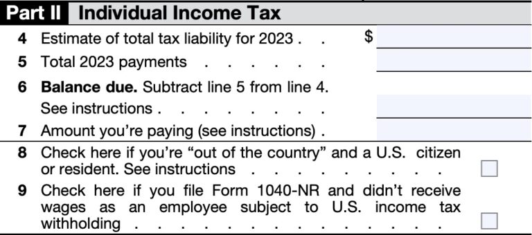 IRS Form 4868 Instructions - Individual Tax Return Extension