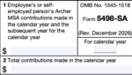 IRS Form 5498-SA Instructions - HSA and MSA Contributions