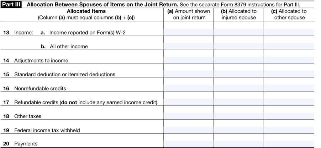 IRS Form 8379 Instructions