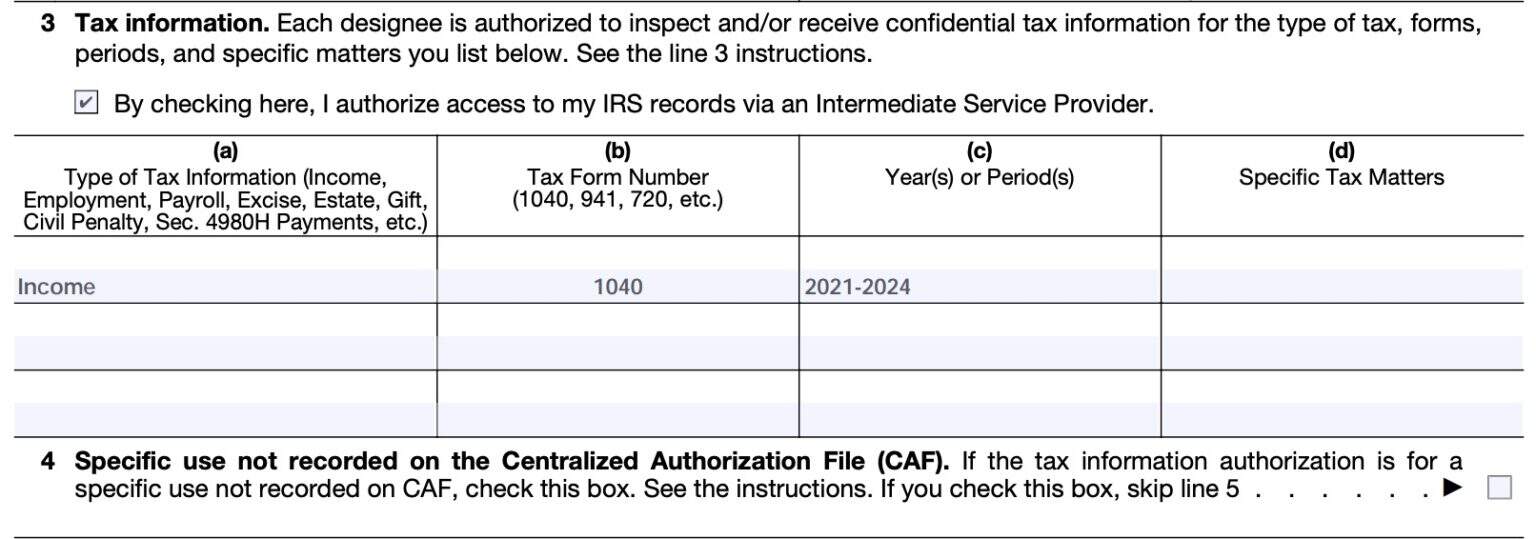 IRS Form 8821 Instructions - Tax Information Authorization