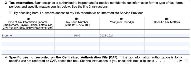 IRS Form 8821 Instructions - Tax Information Authorization