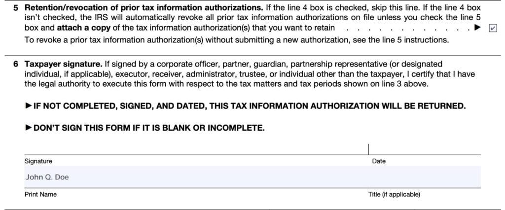 IRS Form 8821 Instructions - Tax Information Authorization