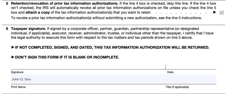 IRS Form 8821 Instructions - Tax Information Authorization