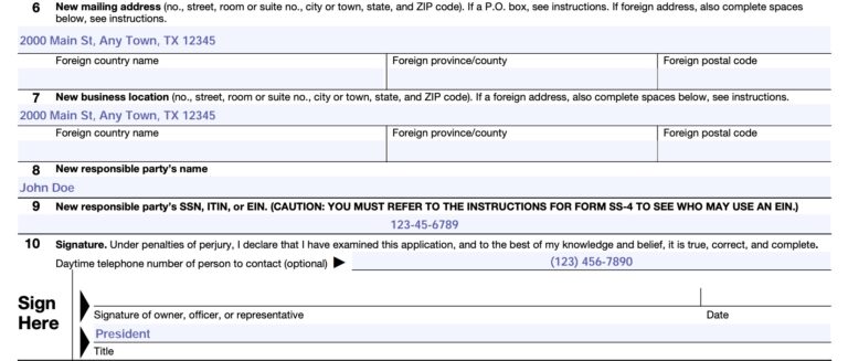 IRS Form 8822-B Instructions - Change of Address or Party