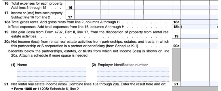 IRS Form 8825 Instructions: Partnership & S-Corp Rental Income
