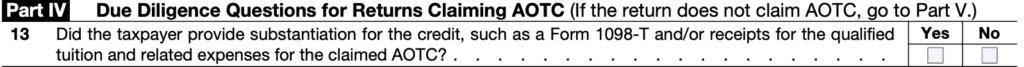 IRS Form 8867 Instructions: Tax Preparer's Due Diligence Checklist