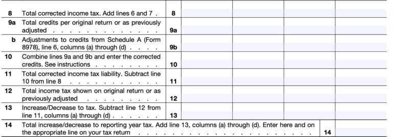 IRS Form 8978 Instructions - Reporting Partner's Additional Taxes