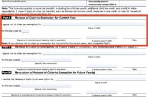 IRS Form 8332 Instructions - Release of Child Exemption