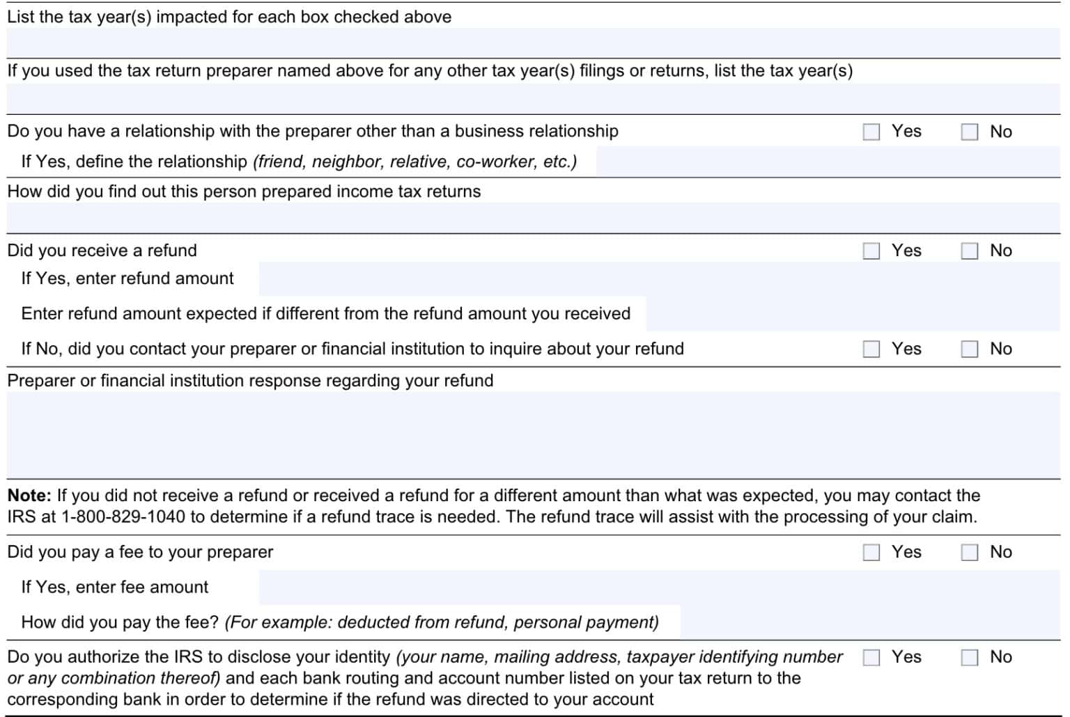 IRS Form 14157-A Instructions - Preparer Fraud or Misconduct