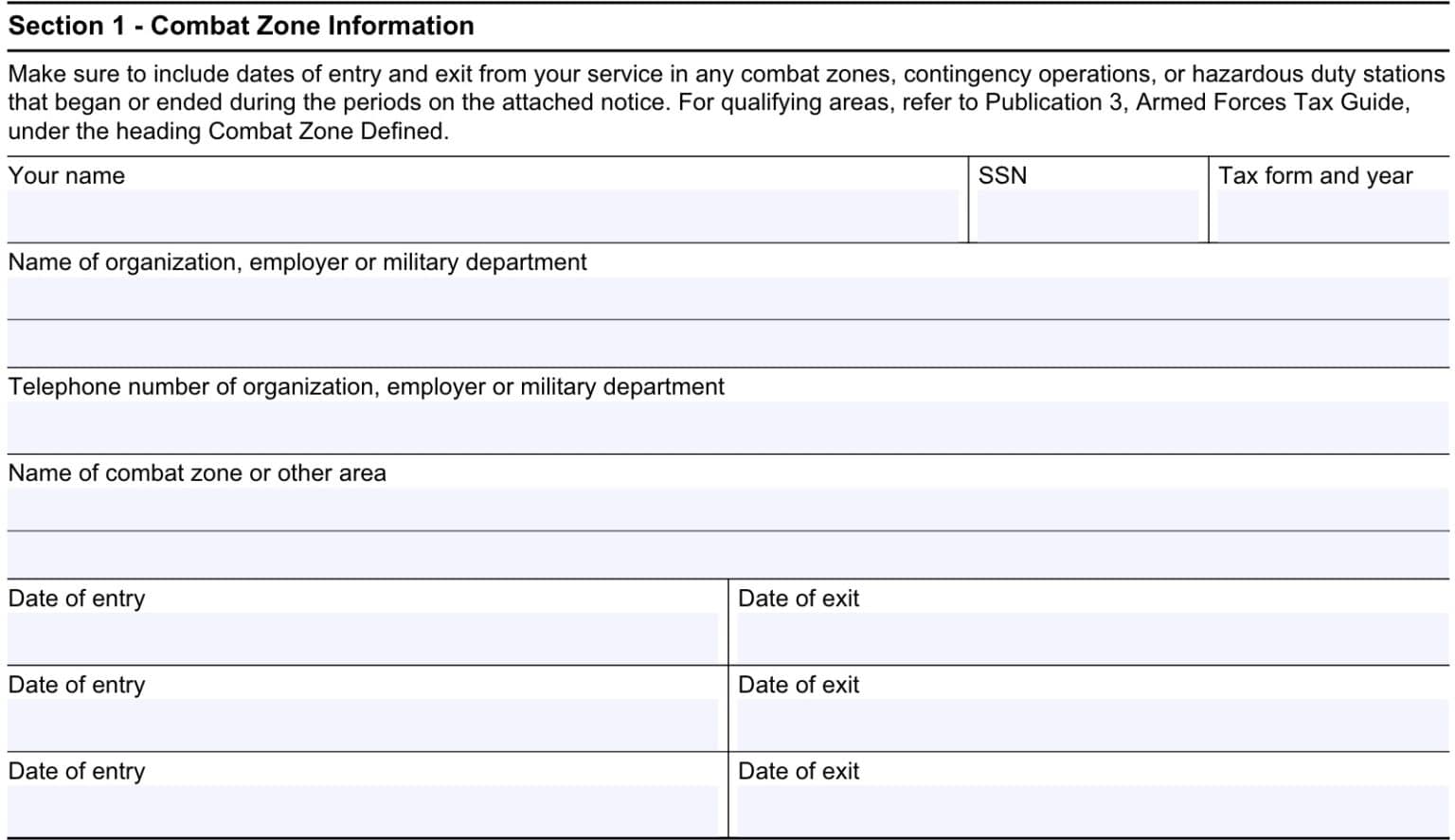 IRS Form 15109 Instructions - Request for Tax Deferment