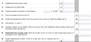 IRS Form 5695 Instructions - Residential Energy Credits