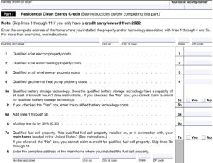 IRS Form 5695 Instructions - Residential Energy Credits
