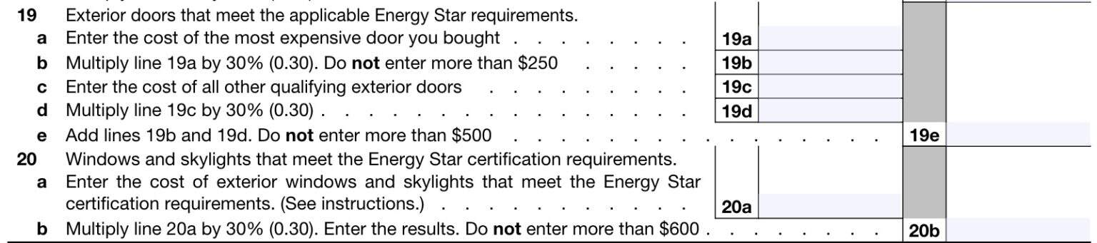 IRS Form 5695 Instructions - Residential Energy Credits