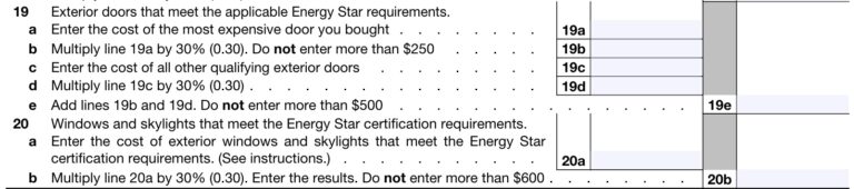 IRS Form 5695 Instructions - Residential Energy Credits
