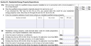 IRS Form 5695 Instructions - Residential Energy Credits