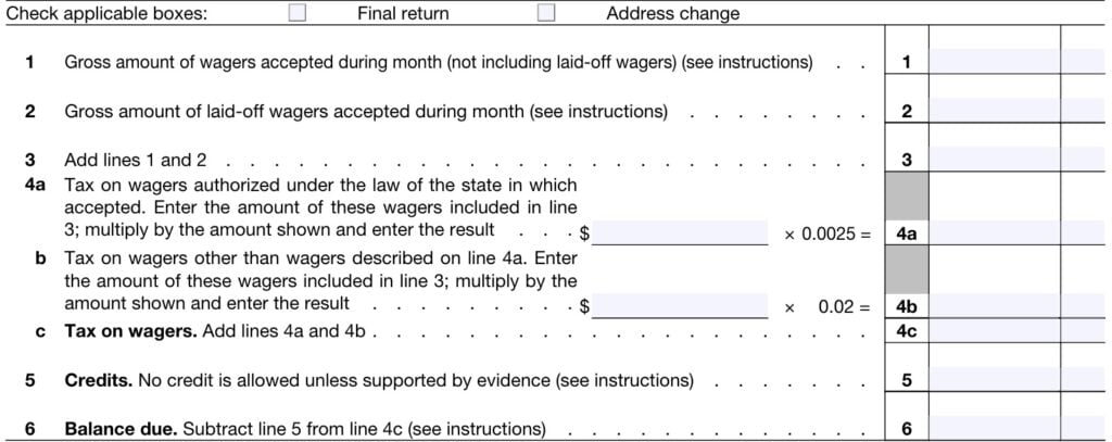 IRS Form 730 Instructions - Monthly Tax Return for Wagers