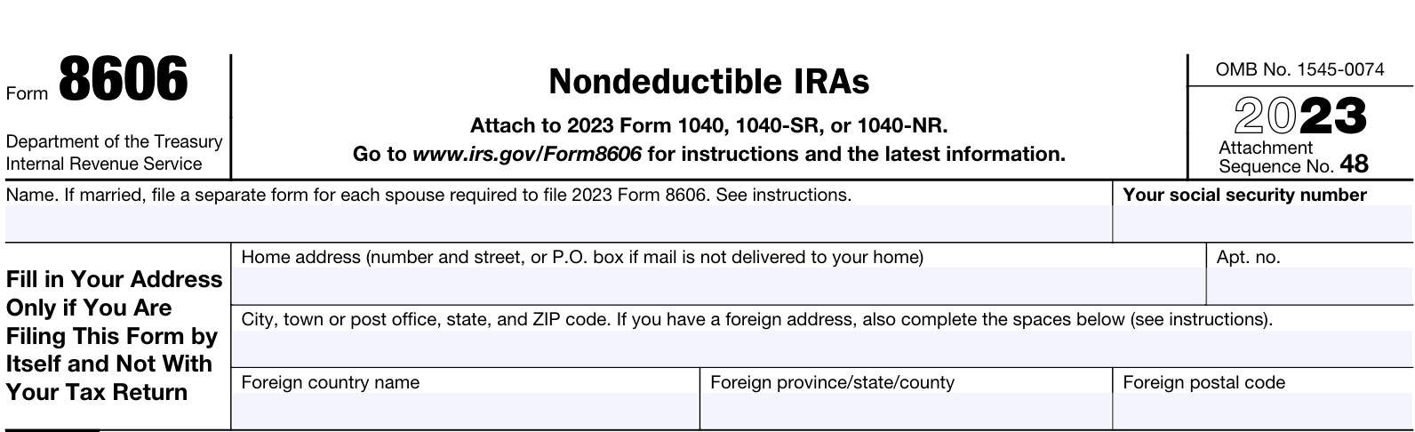 IRS Form 8606 Instructions - A Guide to Nondeductible IRAs