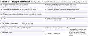 IRS Form 911 Instructions - Taxpayer Advocate Service Assistance