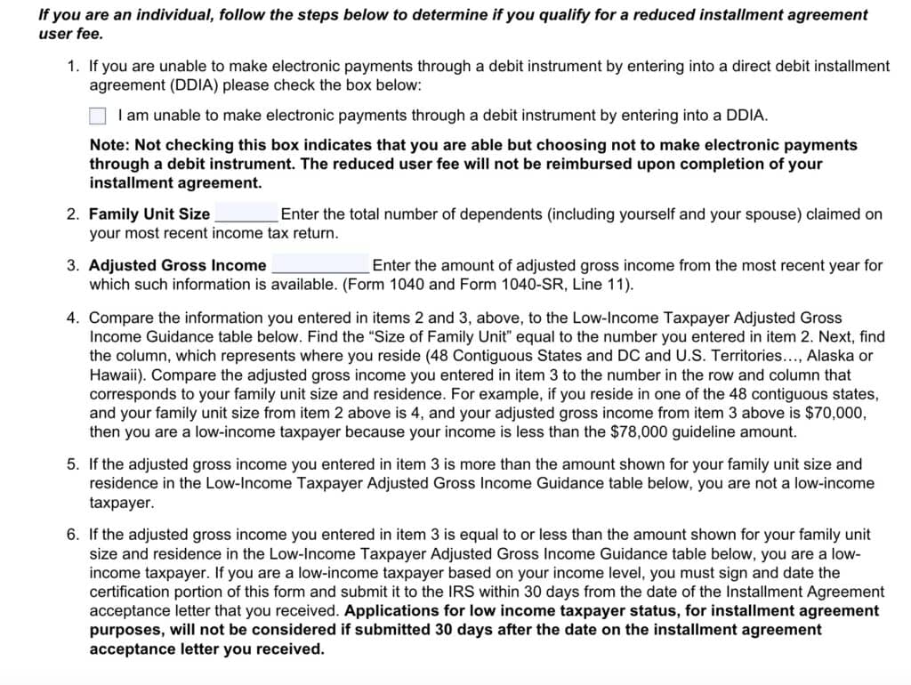 IRS Form 13844 Instructions - Reduced User Fee Application