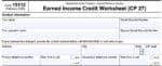 IRS Form 15112 Instructions - EIC Worksheet (CP27)