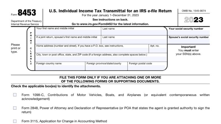 IRS Form 8453-FE Instructions - Estate or Trust Declaration