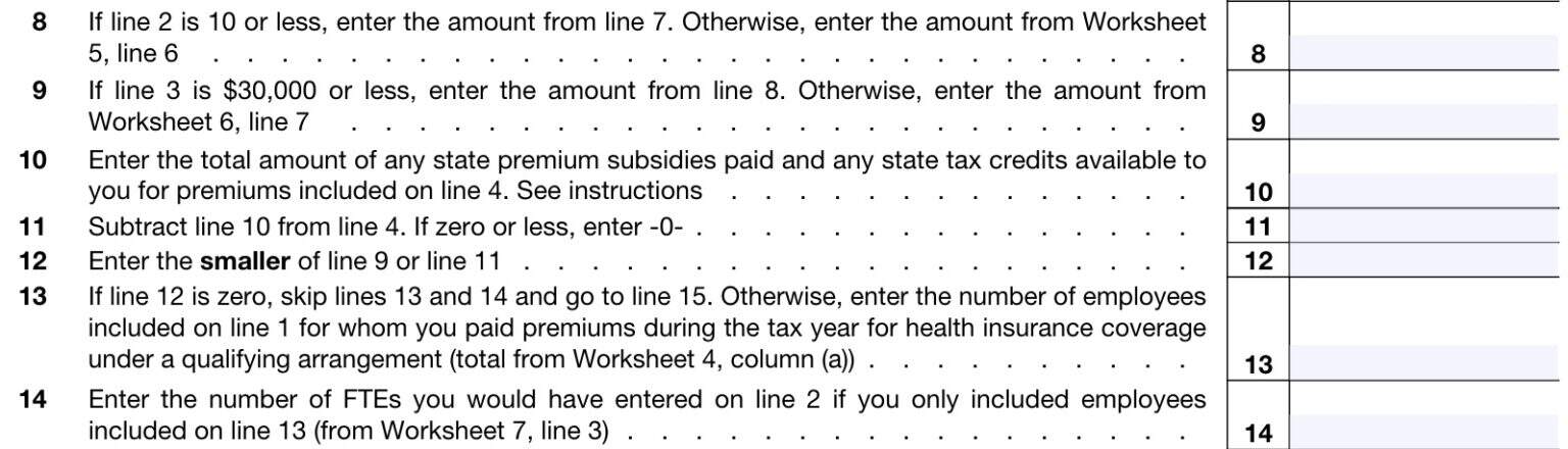 IRS Form 8941 Instructions - Small Employer Insurance Credits