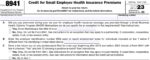 IRS Form 8941 Instructions - Small Employer Insurance Credits
