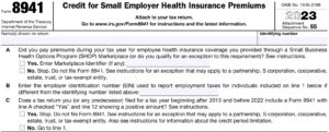 IRS Form 8941 Instructions - Small Employer Insurance Credits