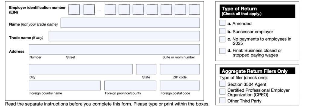 IRS Form 940 Instructions - Federal Unemployment Tax Return