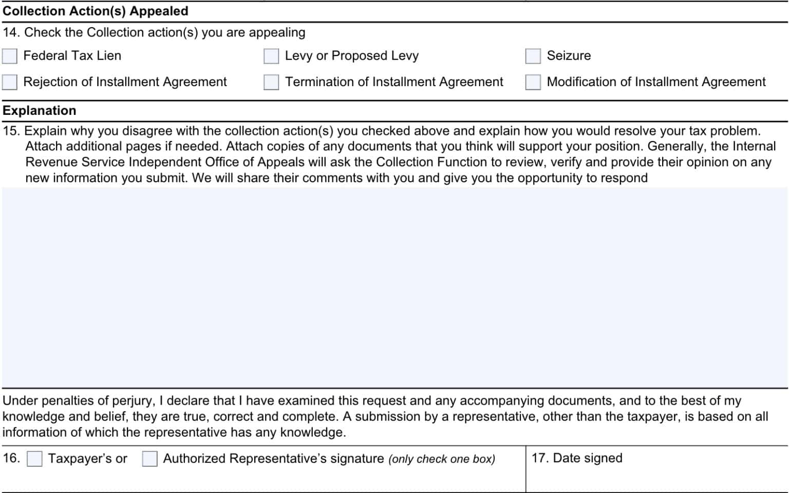 IRS Form 9423 Instructions - Your Collection Appeal Request